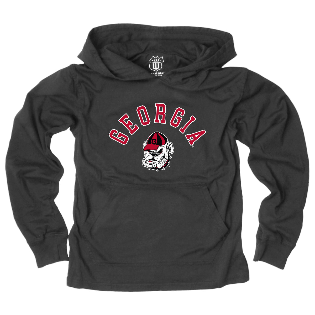 YOUTH Georgia Bulldogs Lightweight T-shirt Hoodie - BLACK – The Red ...