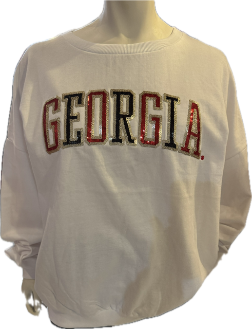UGA Women's GLITTER Georgia Lightweight Crew *FINAL SALE* (2XL) – The ...
