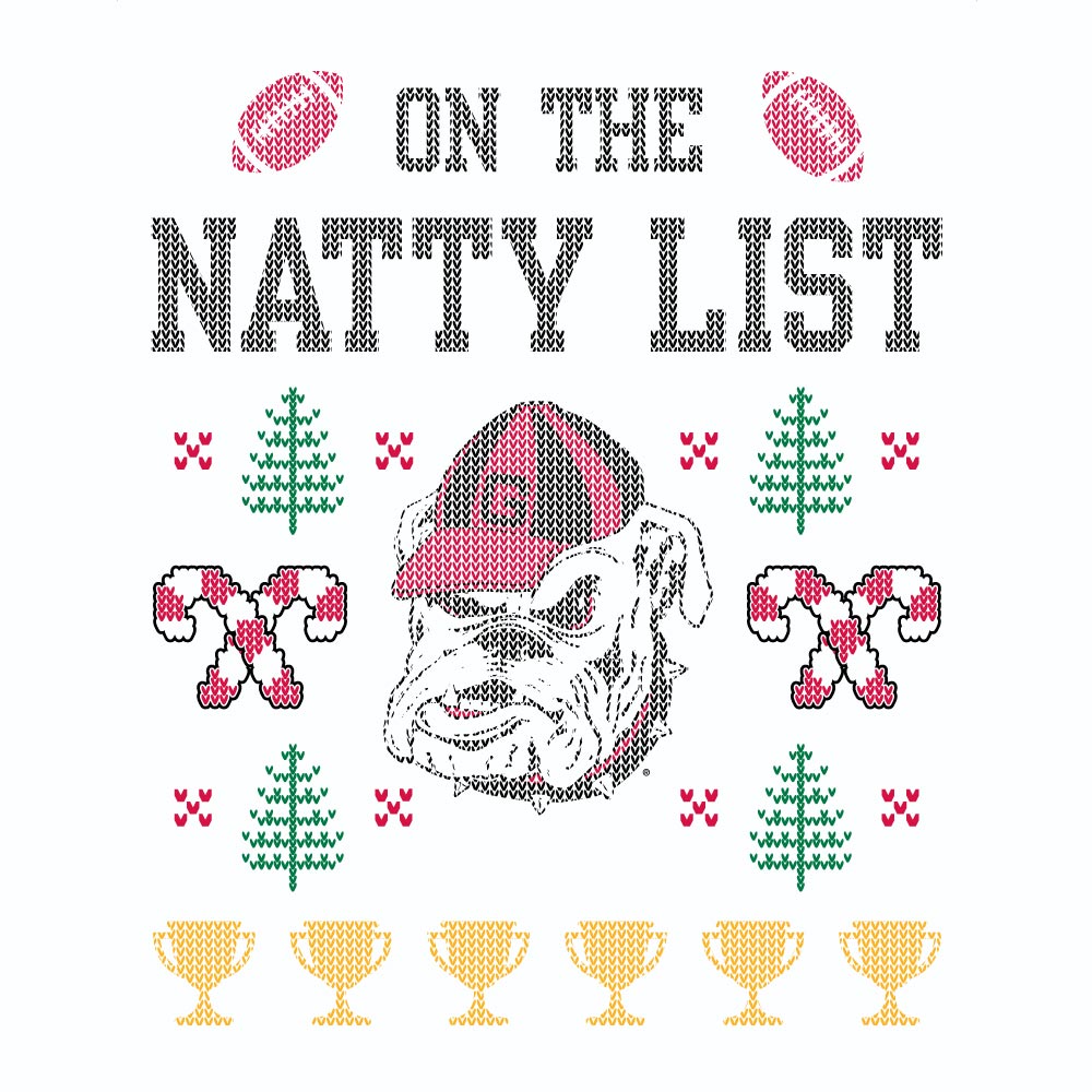 Champion UGA Ugly Christmas ~ On The Natty List ~ White – The Red Zone ...