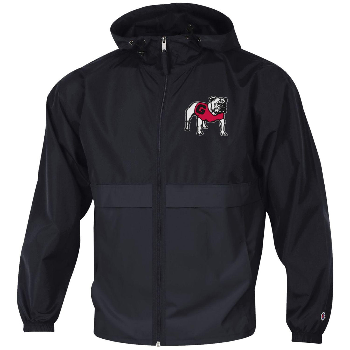 Champion UGA Full-Zip Wind Jacket - Black – The Red Zone- Athens, GA