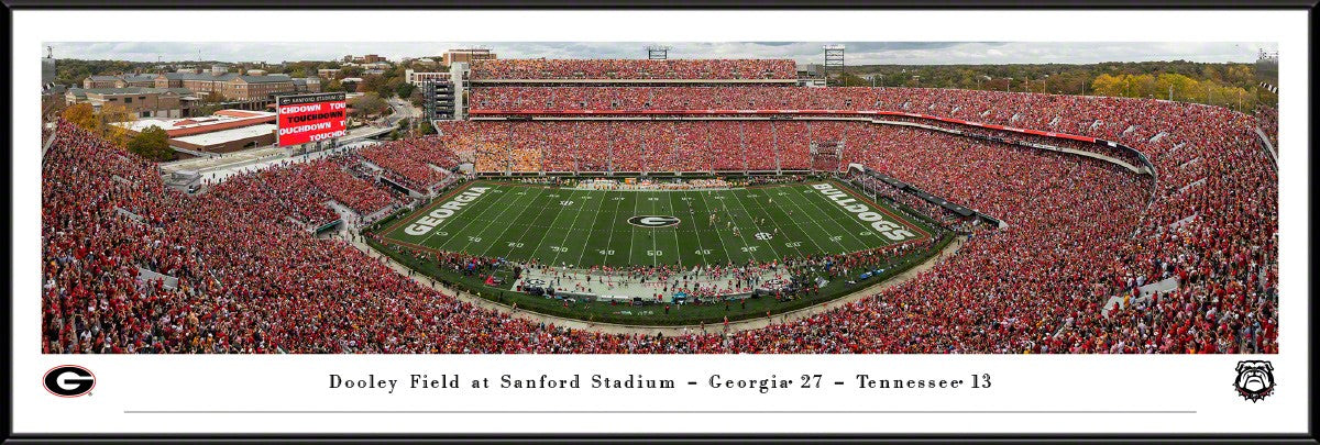 11/5/22 UGA Panoramic Framed Poster Print Dawgs 27, Vols 13 – The Red ...
