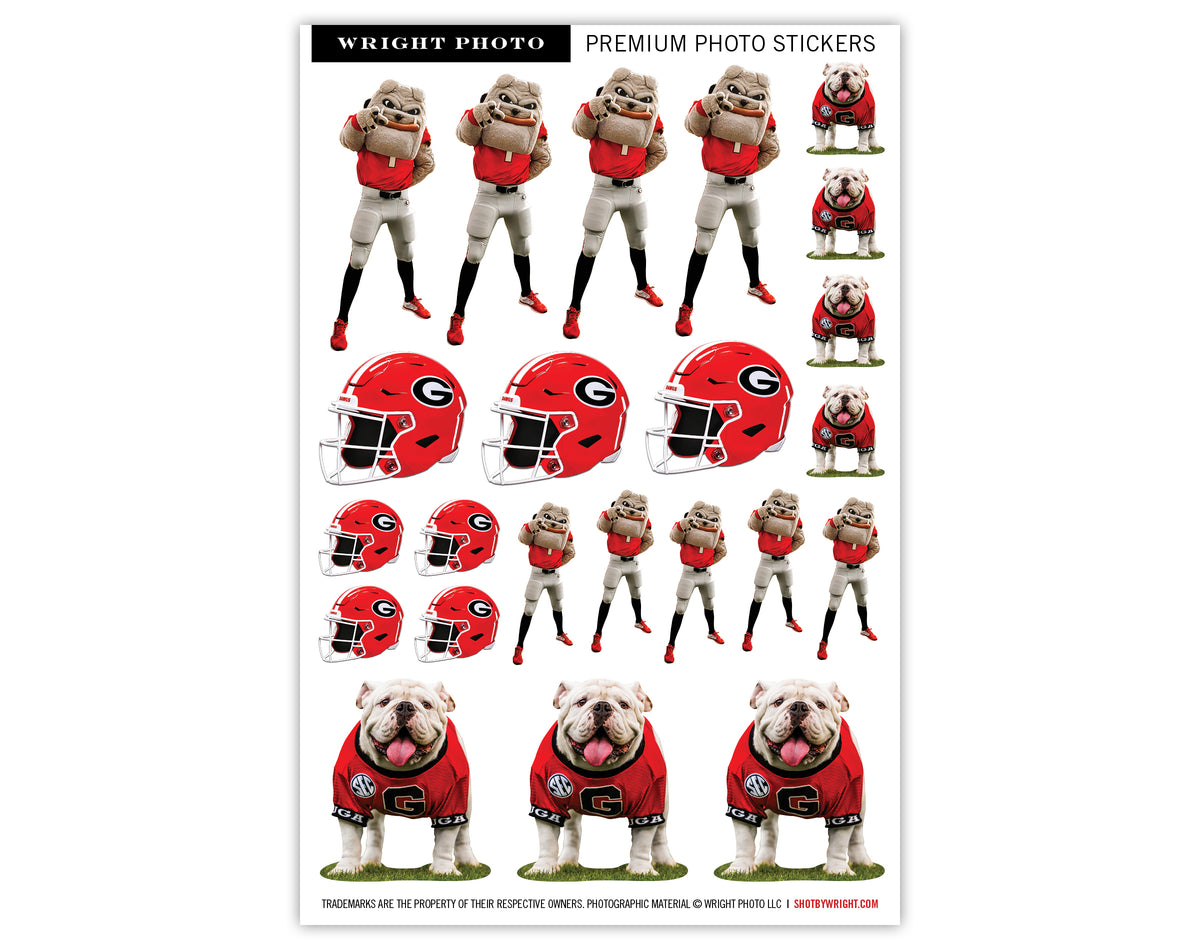 Georgia Bulldogs Sticker Sheet – The Red Zone- Athens, GA