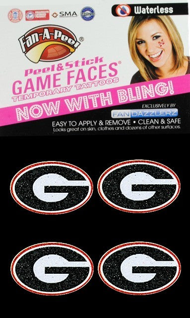 UGA Waterless Bling Oval G Tattoo – The Red Zone- Athens, GA
