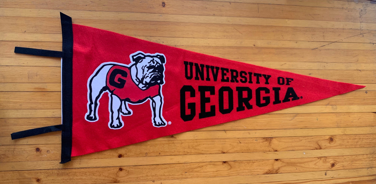 UGA Wool Felt Pennant - Standing Bulldog – The Red Zone- Athens, GA